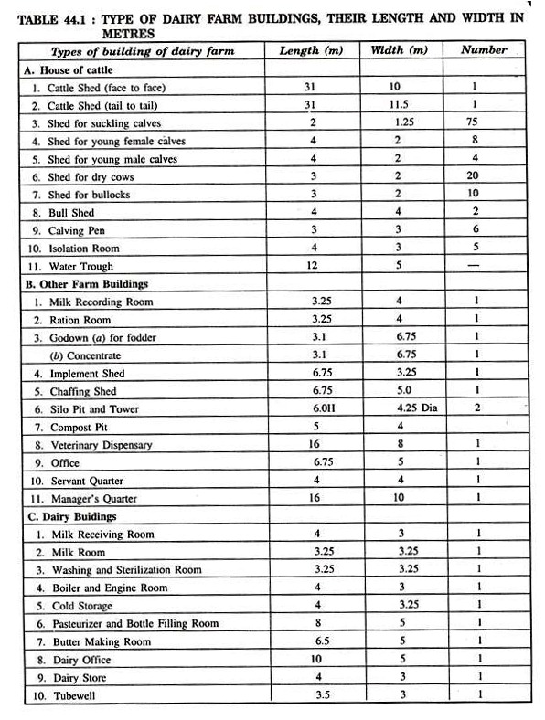 Layouts of Dairy Farms for Various Size Units ~ Morden Dairy Farming