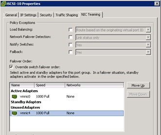 VMware - iSCSI configurations