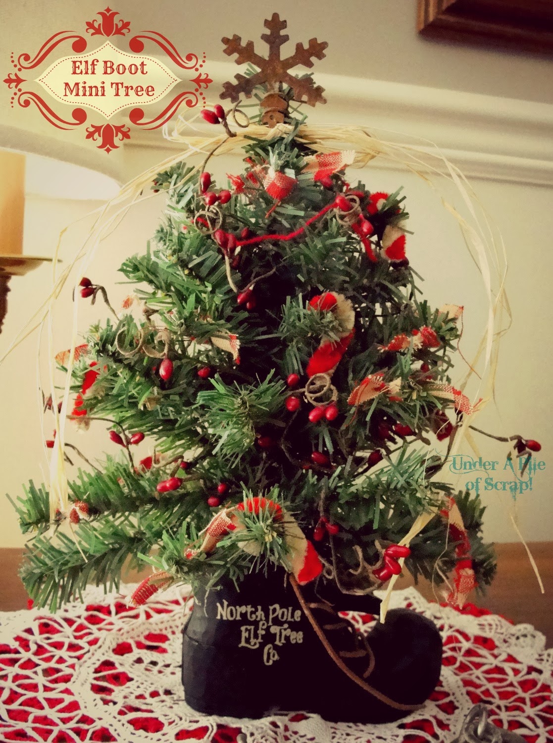 Under A Pile of Scrap!: Simple Little Elf Tree for Christmas