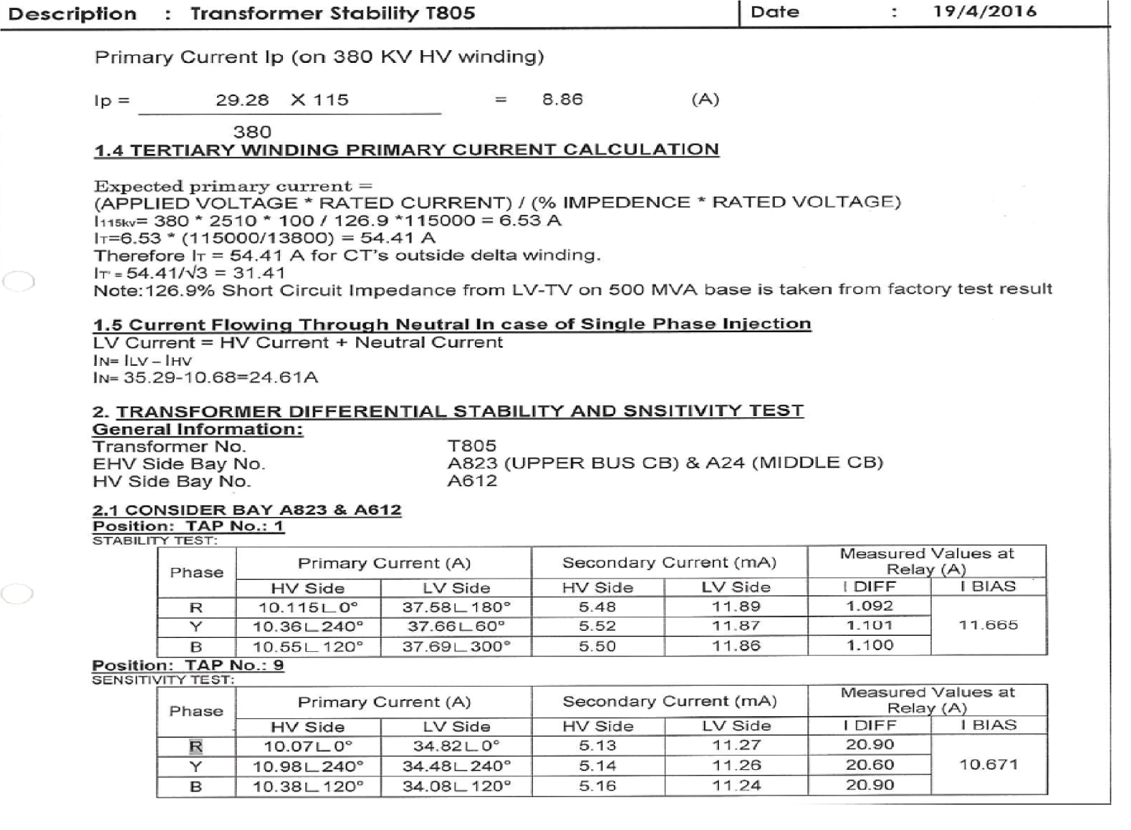Substation Testing and Commissioning: TRANSFORMER & REACTOR STABILITY ...