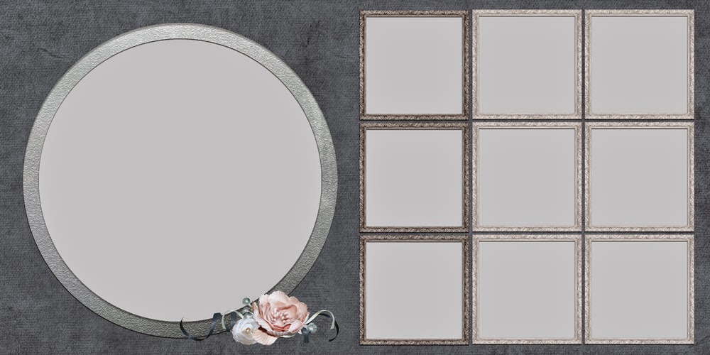 Design by Inna: Универсальная фотокнига в нежных серых тонах, макет №37