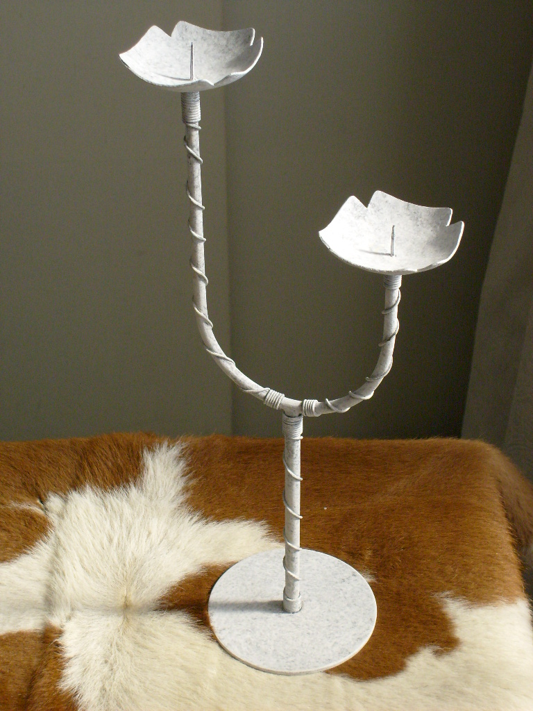 Decoración en Fierro: Candelabro para 2 Velas