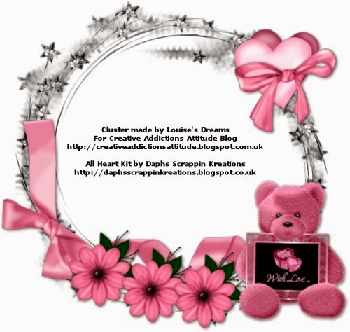 Creative Addictions Attitude: Valentine Cluster Frames