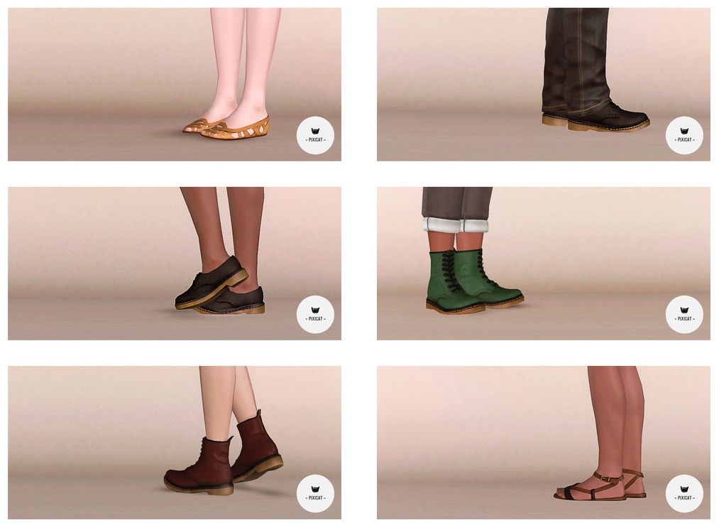 Allt Om Sims: Nedladdningstips: Skor från Pixicat