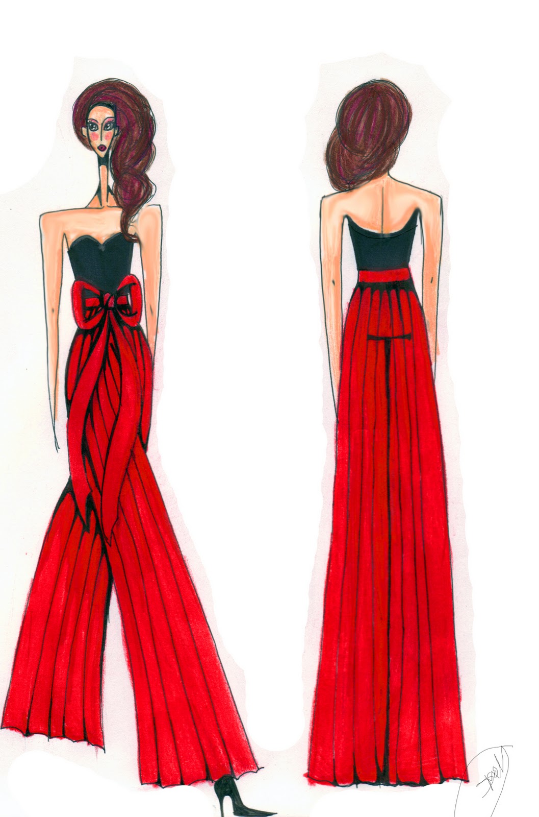 Simone Welsh Fashions: Ready to Wear Fashion Sketches