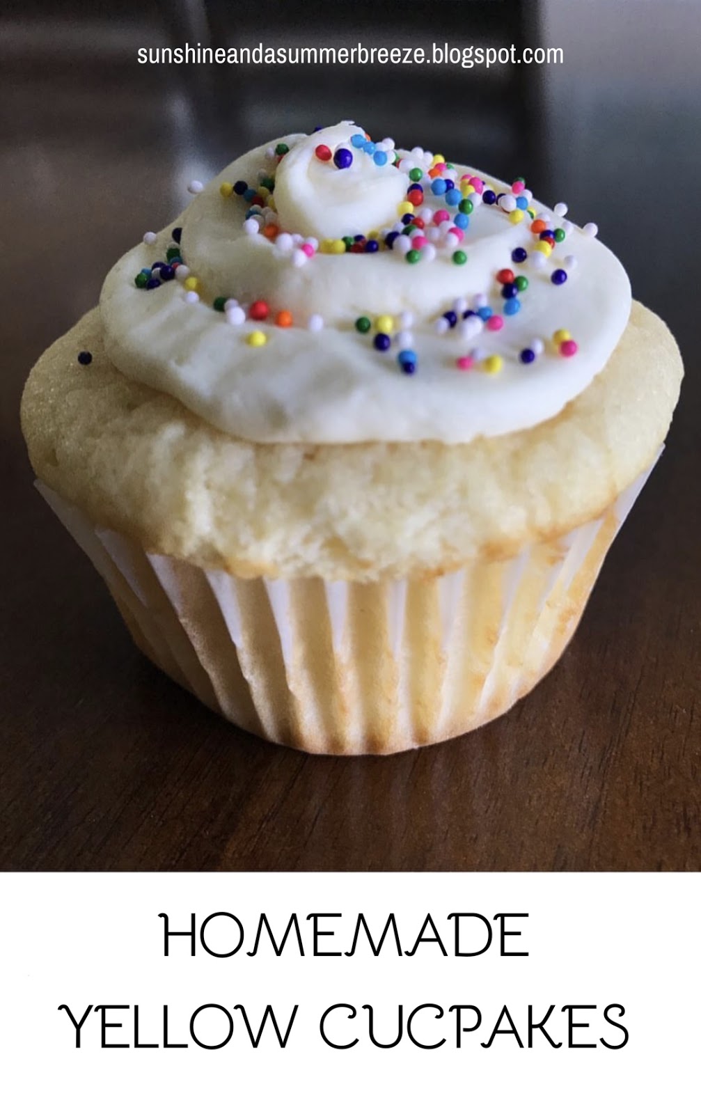Sunshine and a Summer Breeze: Homemade Yellow Cupcakes
