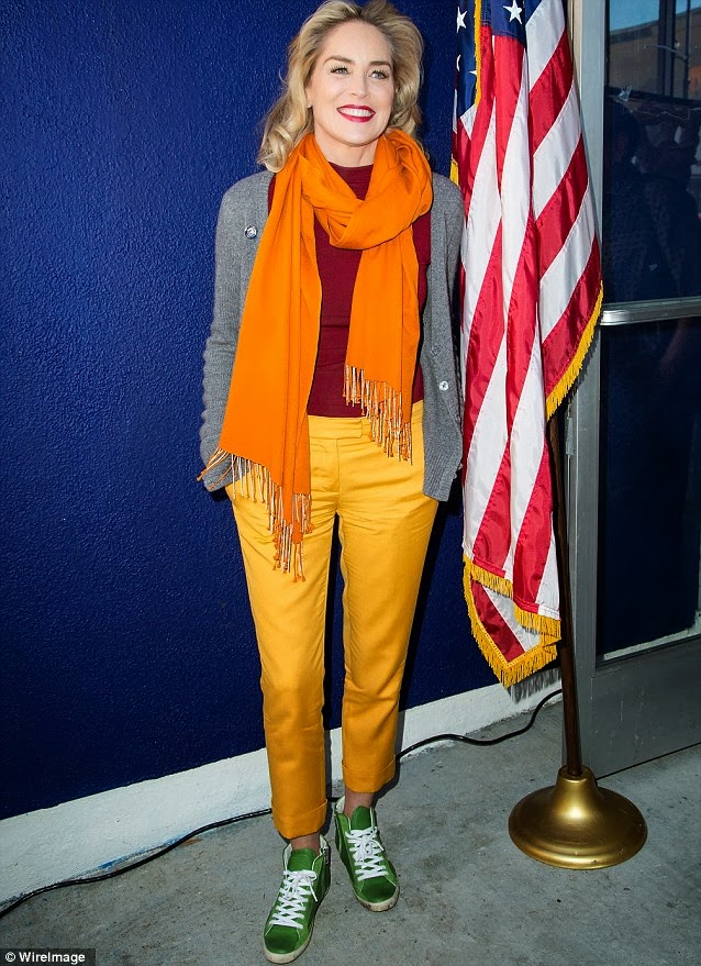 Fashion Modelling - KJ: Sharon Stone makes a statement as she arrives ...