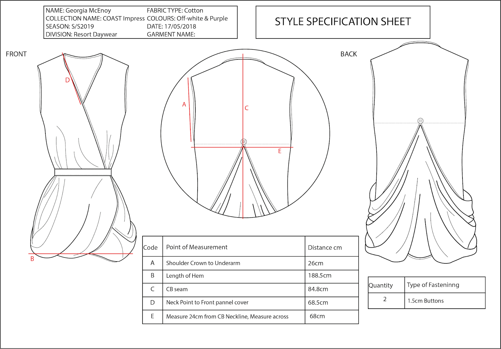 SPECIFICATION SHEETS - A Borderline Obsessive