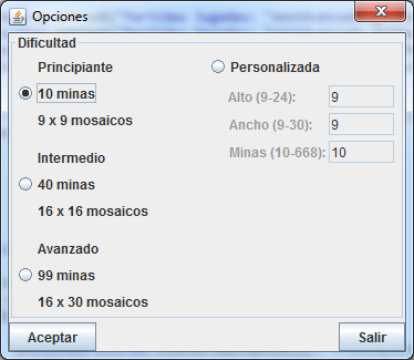Micro Buffer: Buscaminas en Java usando swing