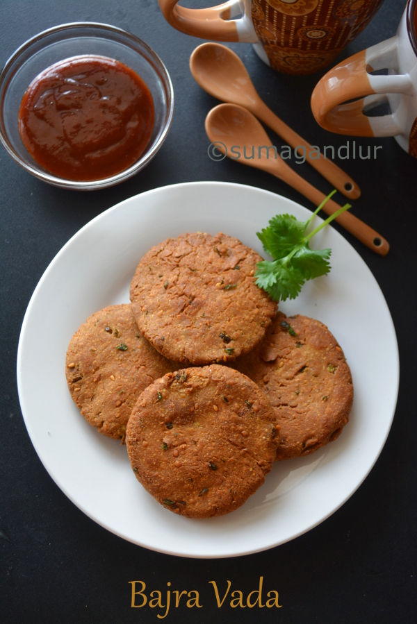 Veggie Platter: A - Z Indian Street Foods ~ B for Bajra Vada