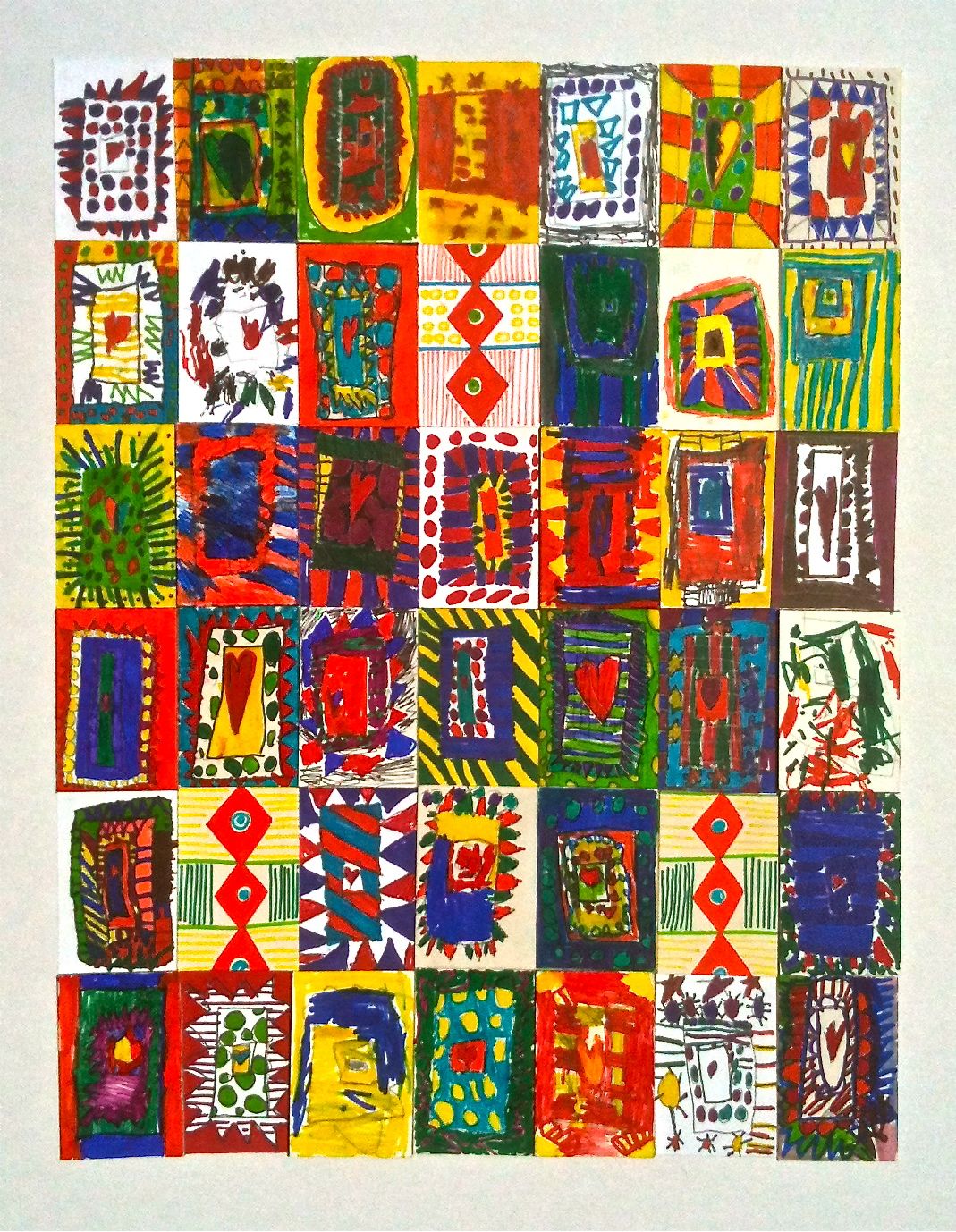 Kids Art Market: Pattern Britto All Student Art Project