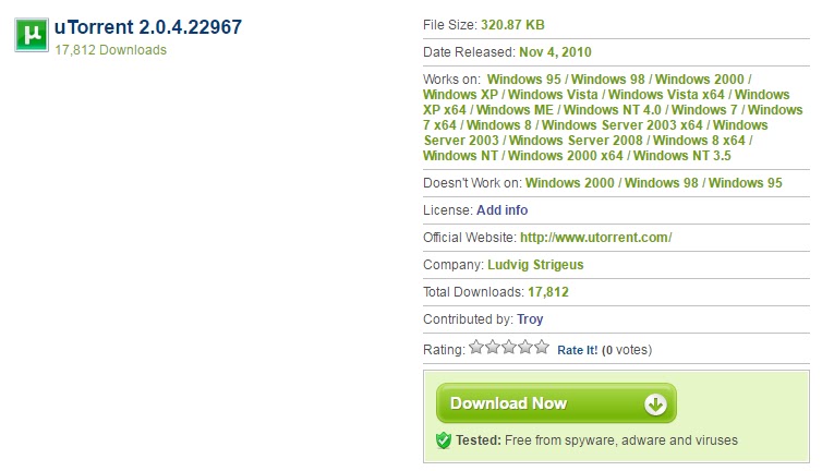 Oldversion Utorrent