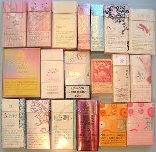 In the glitter: Weird stuff: my collection of cigarette packages