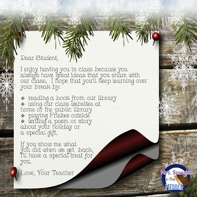 Middle School Mob: How I Help Relieve My Students' Holiday Break Stress