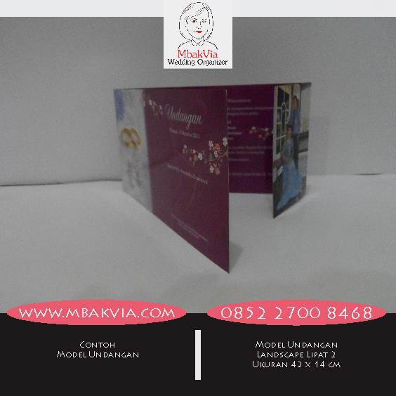 Contoh Model Undangan Landscape Lipat 2