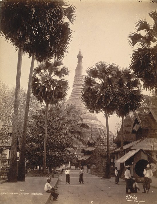 Burma Dhamma: Old Picture of Shwedagon Pagoda in Rangoon, Burma