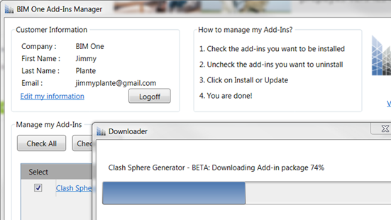 Revit Add-Ons: Free Bim One Add-in Manager for Revit