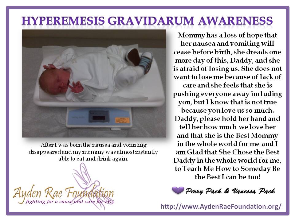 Ayden Rae Foundation: Hyperemesis Gravidarum Awareness Month October!