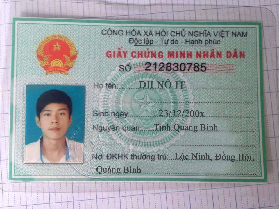 [PSD CMND] CMND Nam Chuẩn - Thẩm Văn Đào