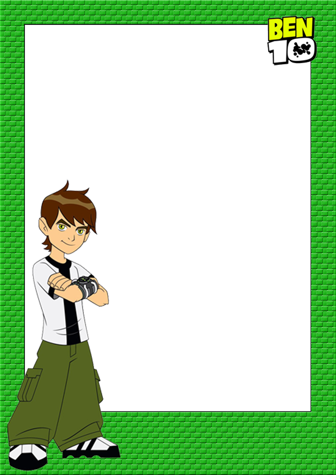 Molduras e dicas de transfer em foto produtos e figuras em png: Ben 10