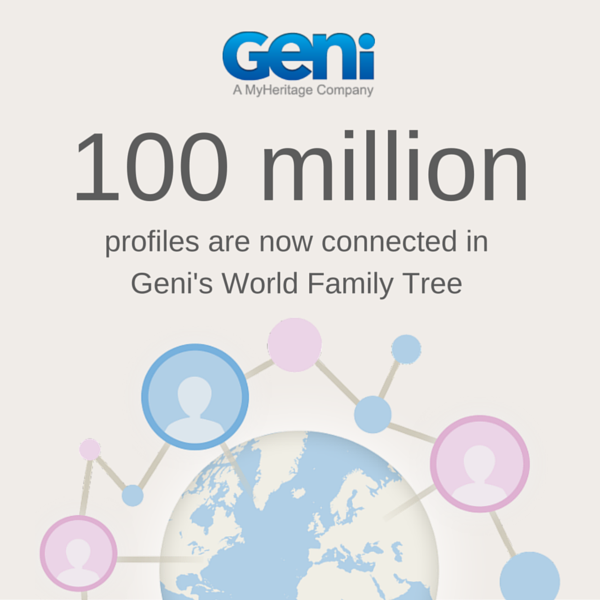 Genea-Musings: Geni World Family Tree has Over 100 Million Connected ...