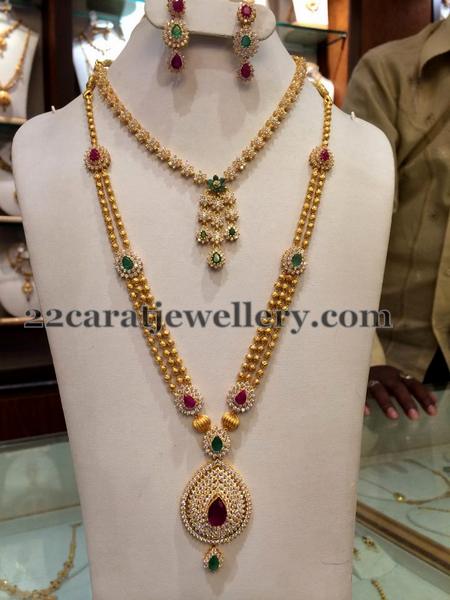 Simple CZ Choker Long Chain - Jewellery Designs