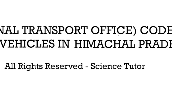 RTO CODES OF ALL CITIES FOR VEHICLES IN HIMACHAL PRADESH (HP) - SCIENCE ...