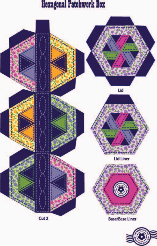 The Papercraft Post: Hex Hatch Patchwork Box