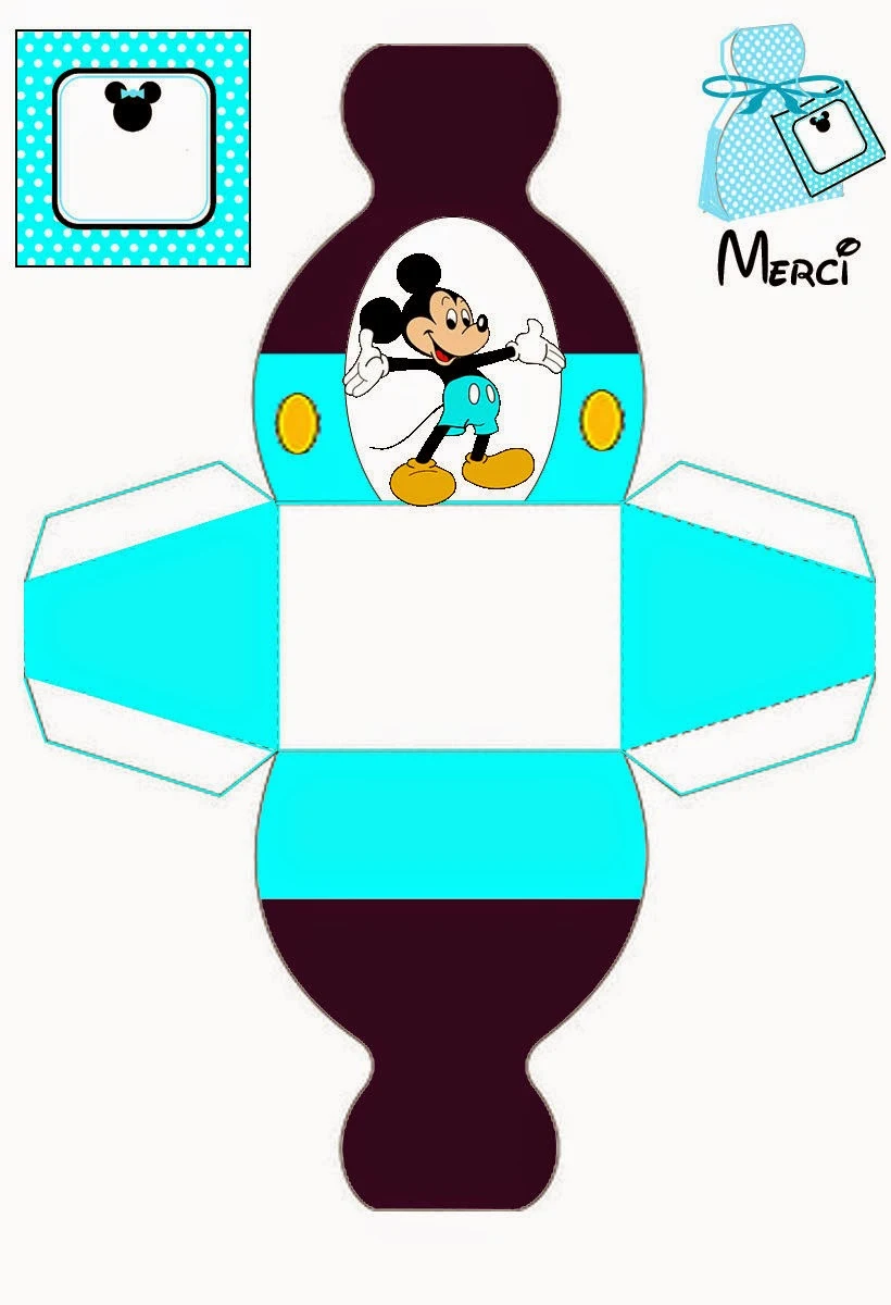 Mickey Mouse: Free Printable Dress Shaped Boxes. - Oh My Fiesta! in english