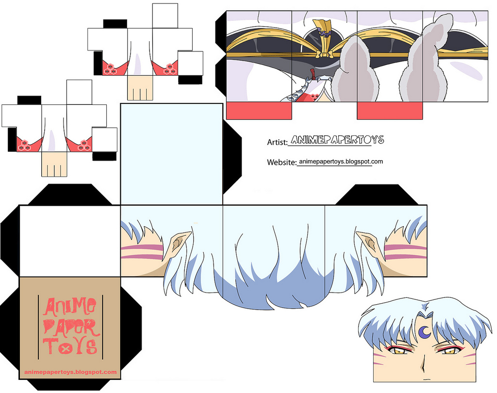 todo inuyasha: paper toys o papercraft de sango, kagome, miroku ...