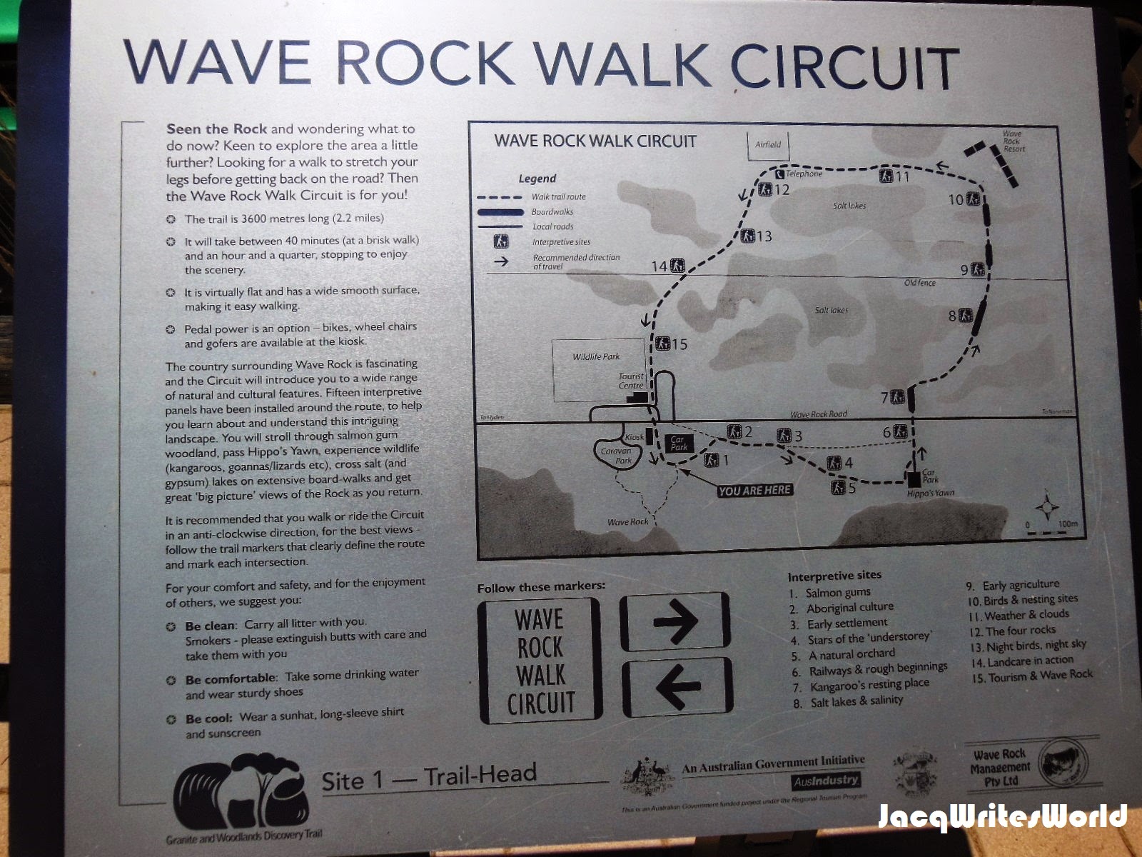 Riding a Wave Rock in Hyden, W. Australia