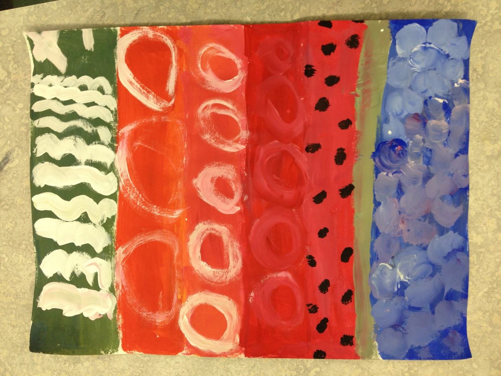 Art on your Sleeve: a PYP art blog: 3rd grade Abstract Food Paintings