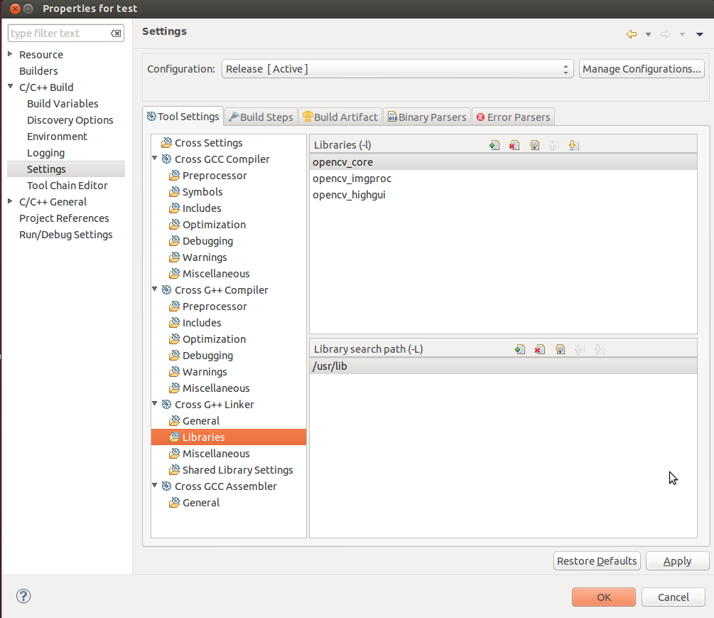 DHOB (IU5SGN): OpenCV2 con Eclipse in Ubuntu DHOB (IU5SGN): OpenCV2 con Eclipse in Ubuntu