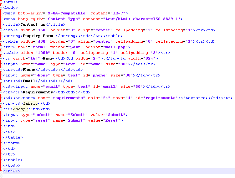 Simple PHP Email Form ~ Welcome To Gopinath Tutorials