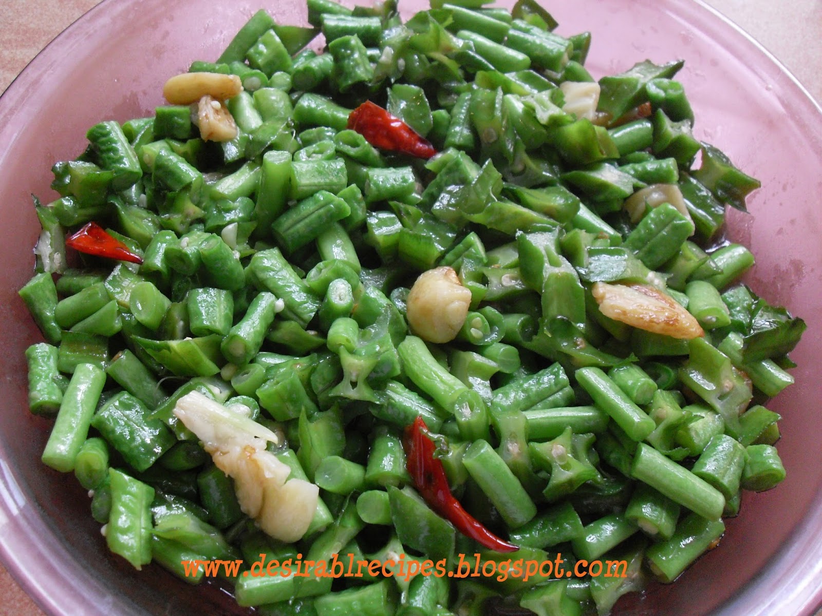 15 Minutes - Stir Fry Four Angle Beans, French Beans and Long Beans