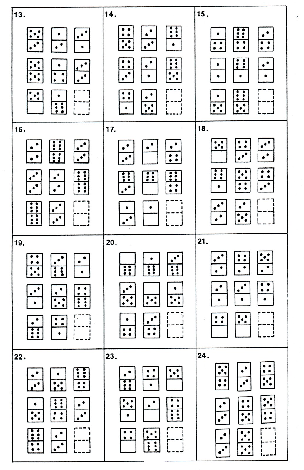 PSICOMETRÍA: TEST DE DOMINÓ
