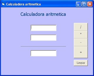 Calculadora aritmetica VISUAL BASIC 6.0 | BlueProgramming