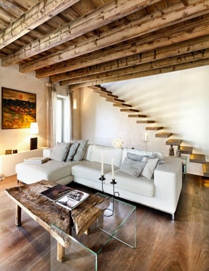 Lindas salas rústicas