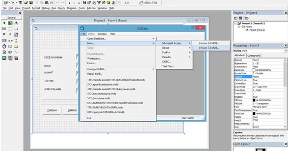 Cara membuat Database pada Microsoft Visual Basic 6.0