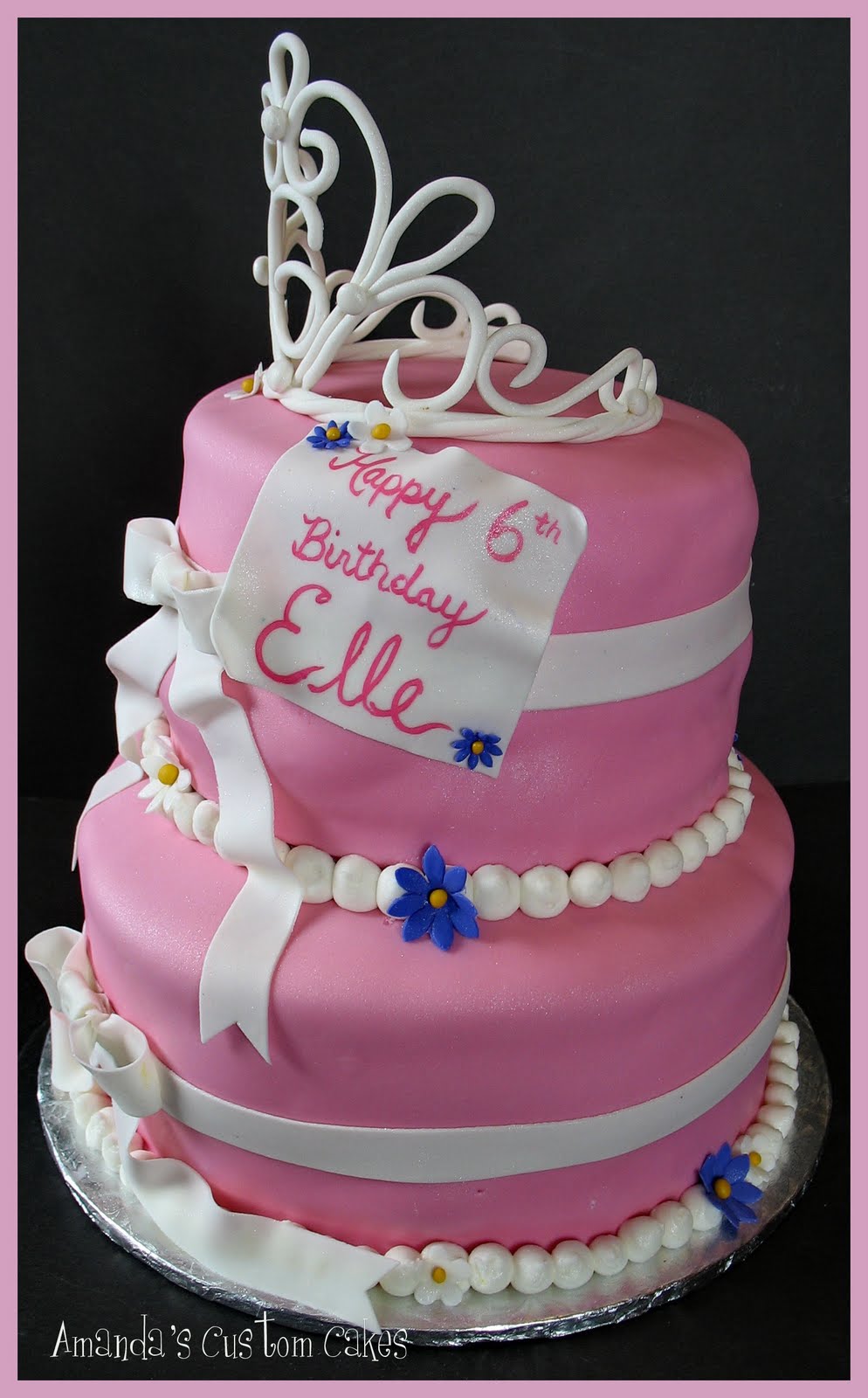 Amanda's Custom Cakes: 2 Tiered Princess Cake