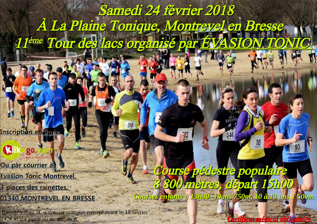 Courir Nature Saint Jean de Niost: 24/02/2018, Tour des Lacs à MONTREVEL