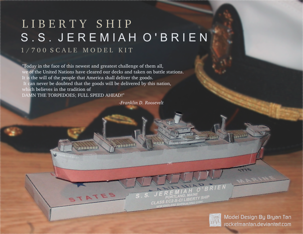 Liberty Ship S.S. Jeremiah O'Brien Paper Model | Paperized Crafts