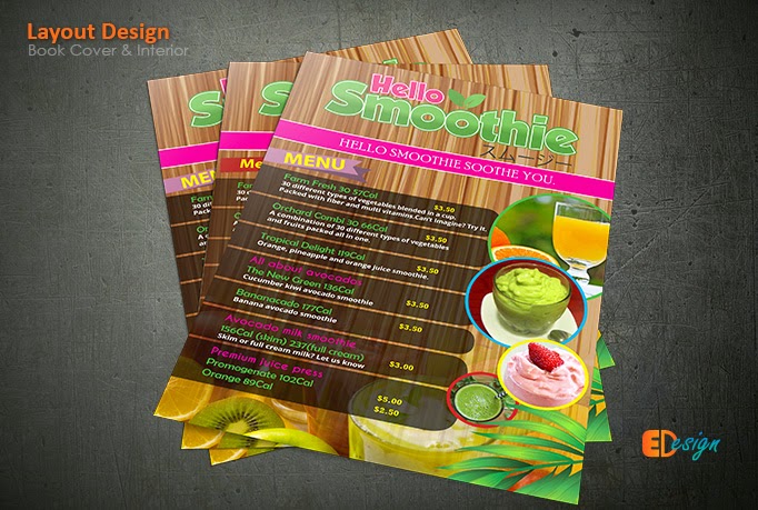 Edesign9: Smoothie Menu Design