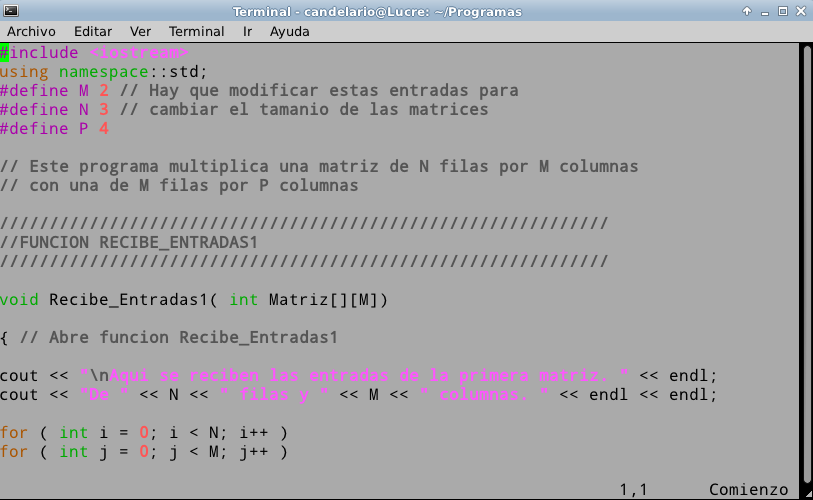 EJERCICIOS RESUELTOS: Multiplicacion de Matrices en C++
