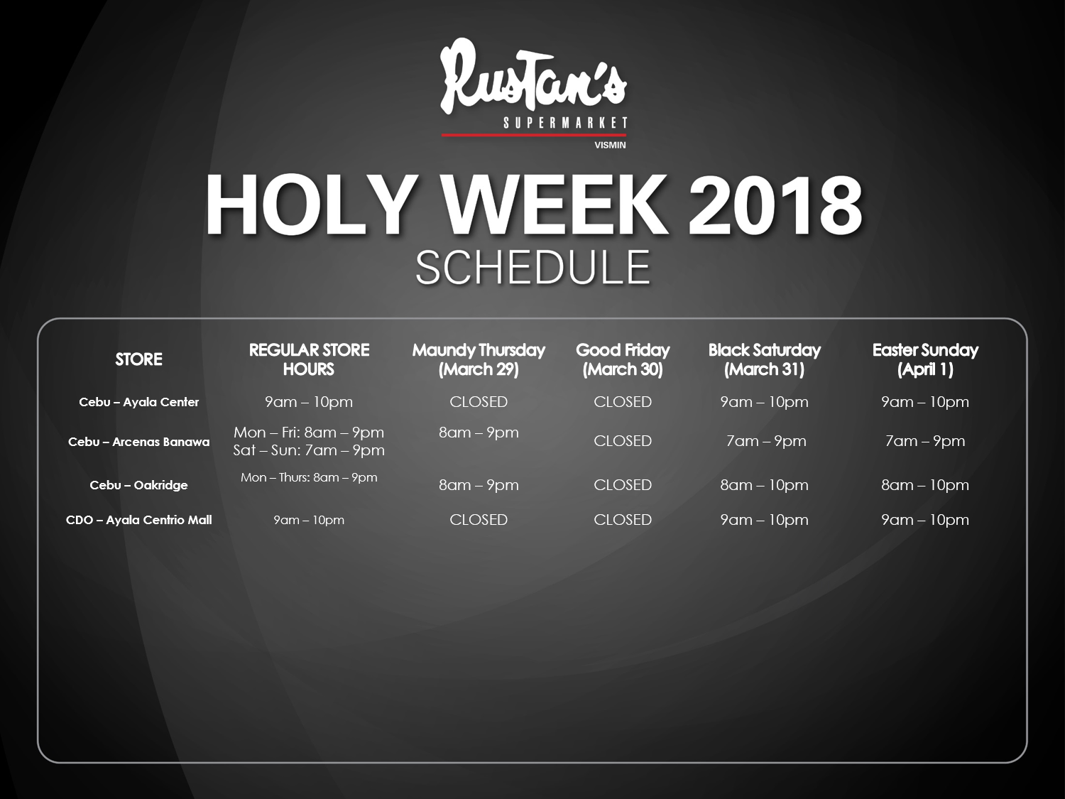 Manila Shopper: Mall Hours, Supermarkets, Theme Parks & some Restos ...