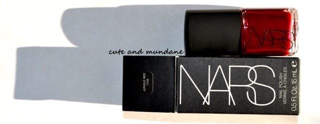 Cute and Mundane: NARS Jungle Red nail polish review