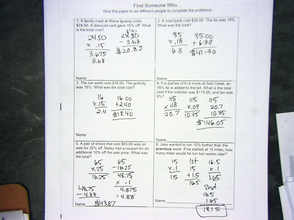 Math 7 with Mrs. VanDyke: 2017