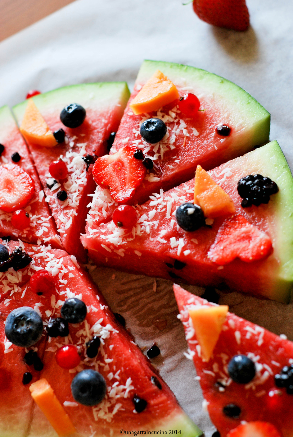 Una gatta in cucina: Pizza estiva di anguria