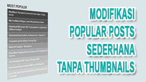Modifikasi Popular Post Sederhana Tanpa Thumbnails