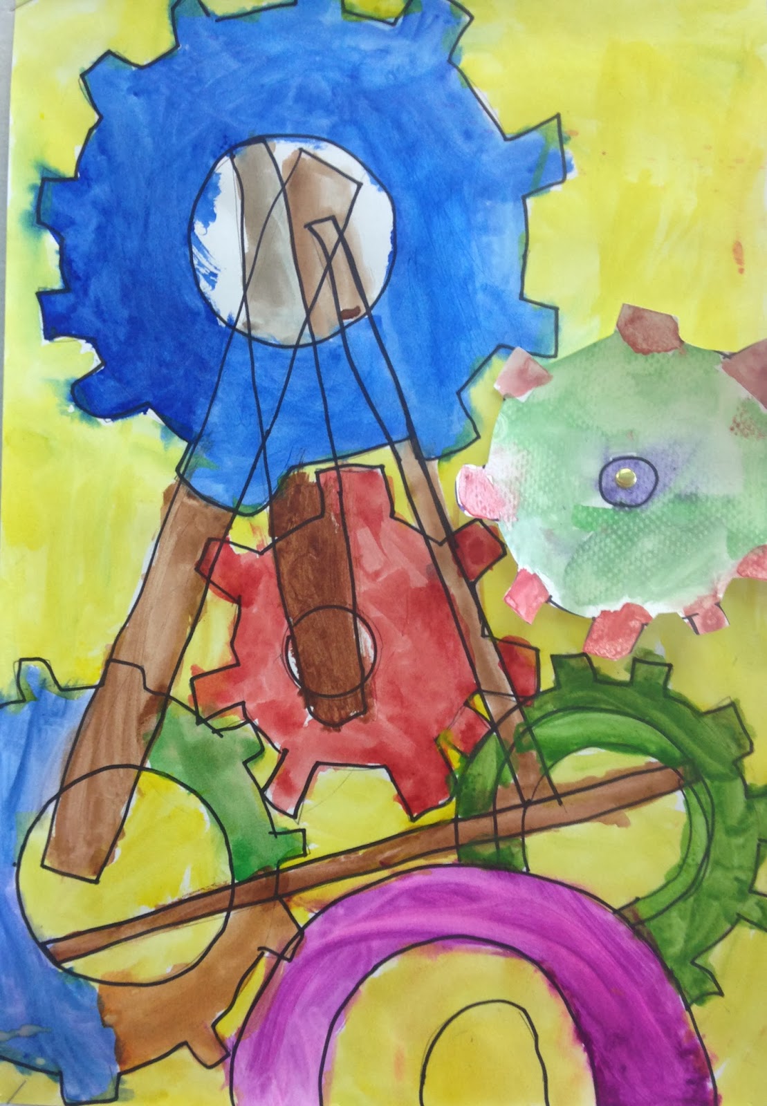 Art Room Blog: 3rd Grade Gears...
